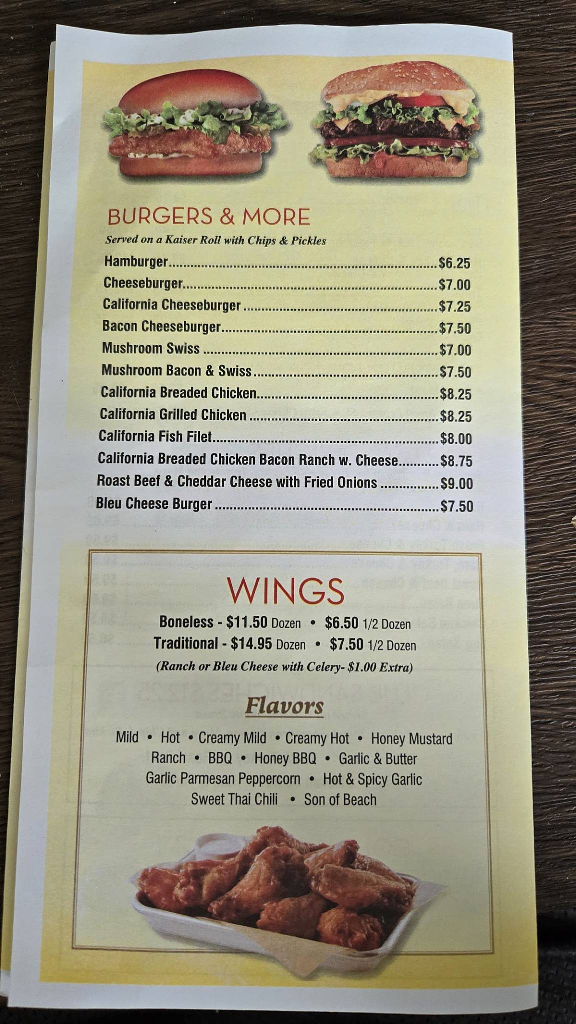 Menu at Subs N' Such restaurant, Pottsville