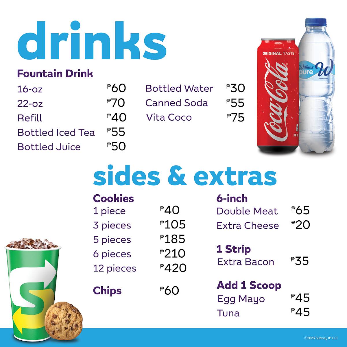 Carta del restaurante Subway - SM North Edsa, Ciudad Quezon, The Block