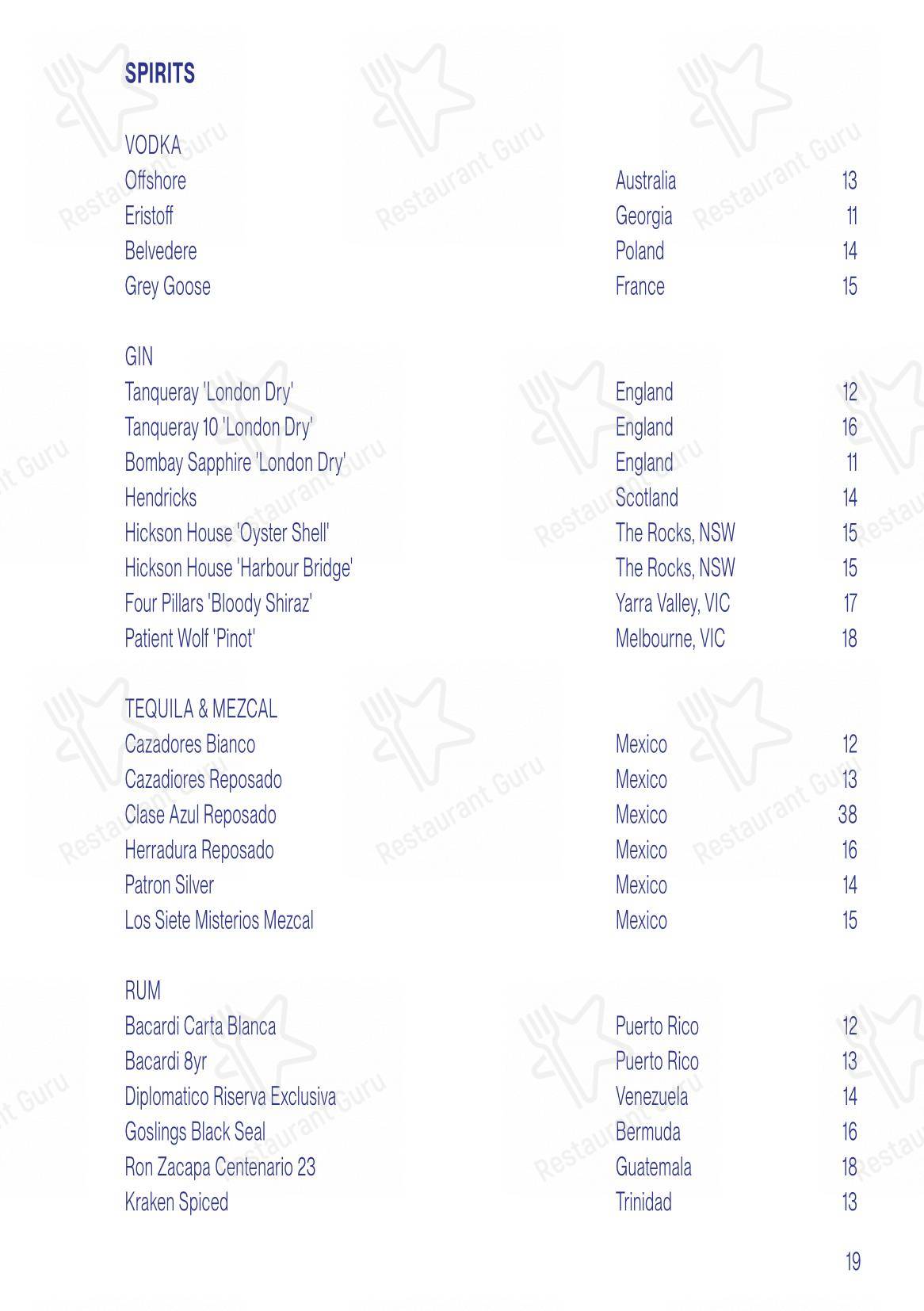 Menu at Summer Salt Restaurant, Cronulla, 66 Mitchell Rd
