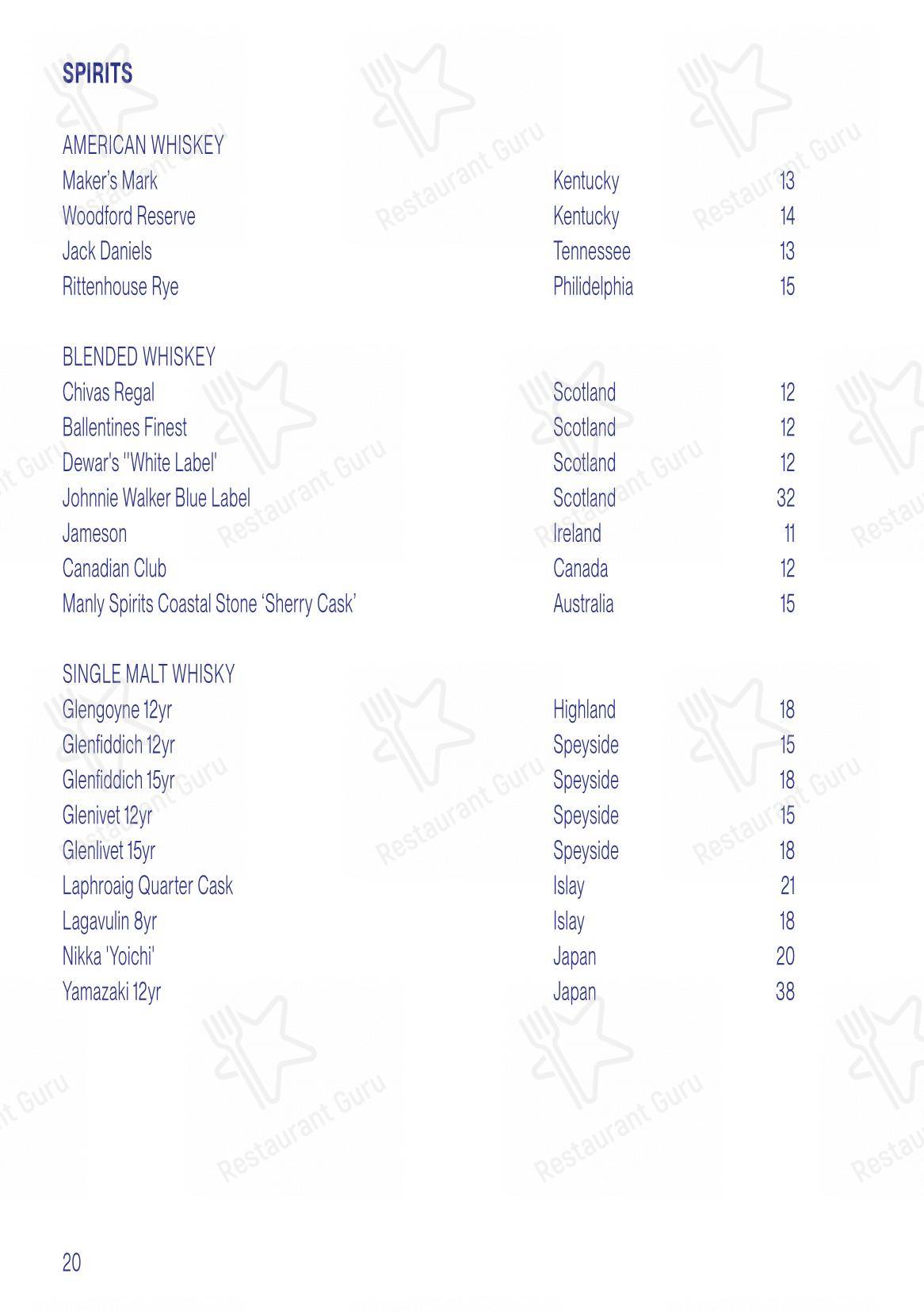 Menu at Summer Salt Restaurant, Cronulla, 66 Mitchell Rd