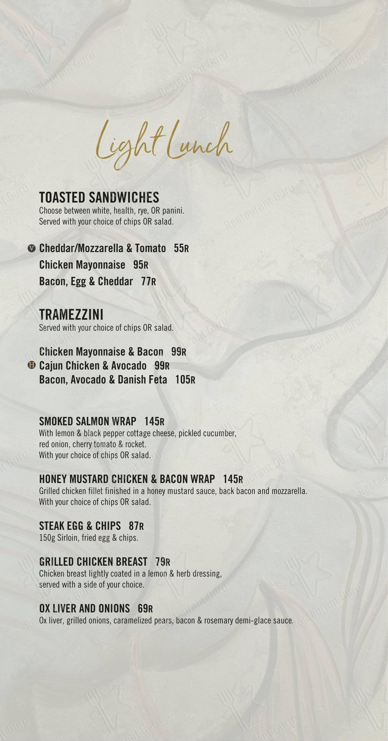 Menu at Summit Grill and Sky Bar Menlyn, Pretoria