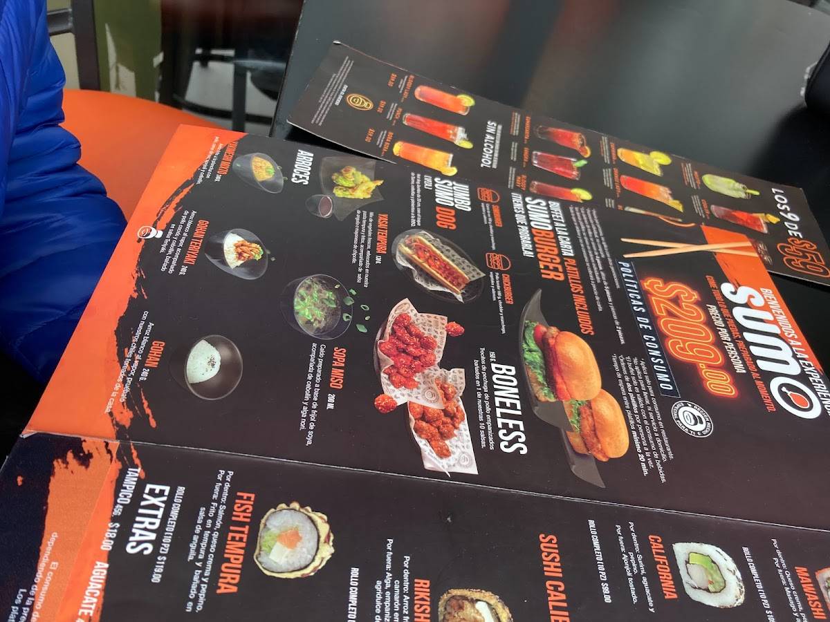 Carta del pub y bar Sumo Buffet Atizapán, Ciudad López Mateos