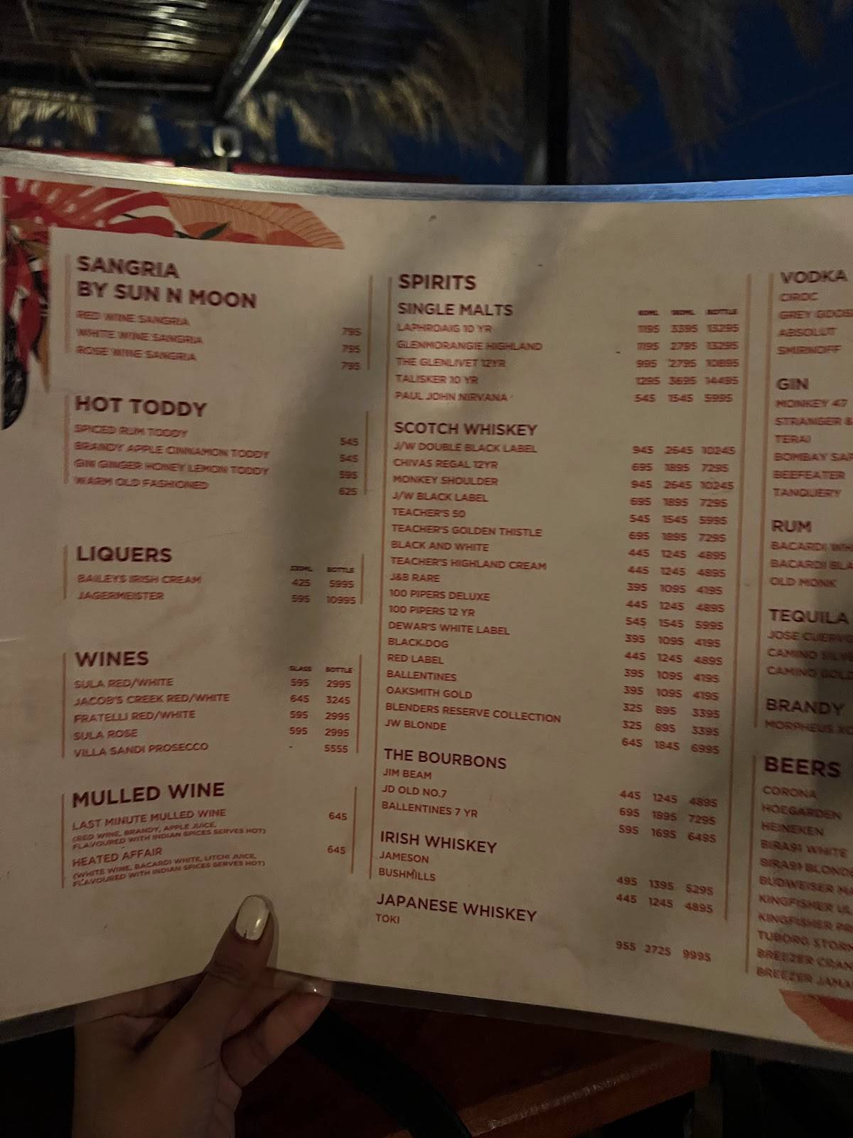 Menu at Sun N Moon Cafe & Restaurant, Udaipur