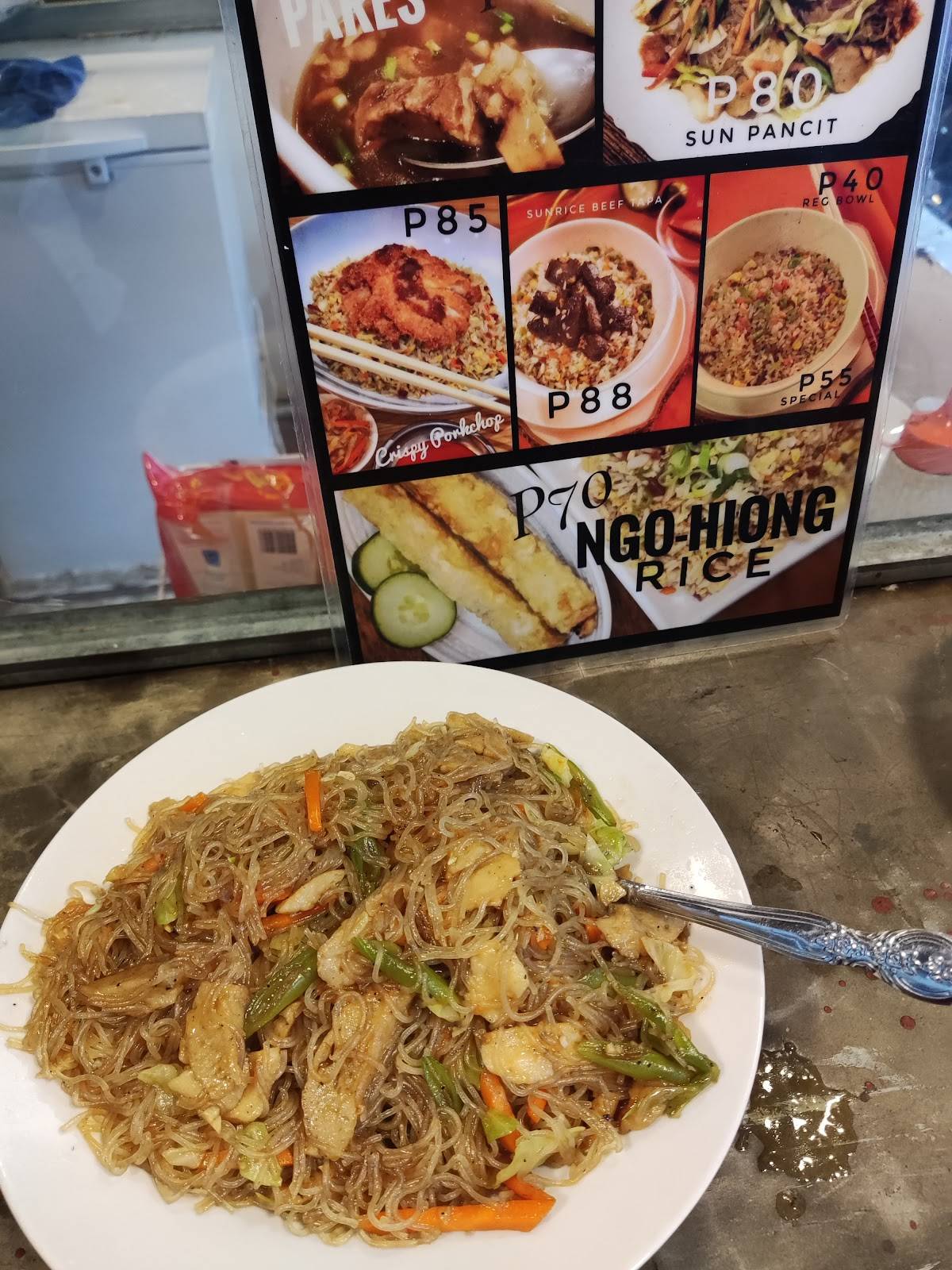 Menu at Sun Rice Express restaurant, Pasay