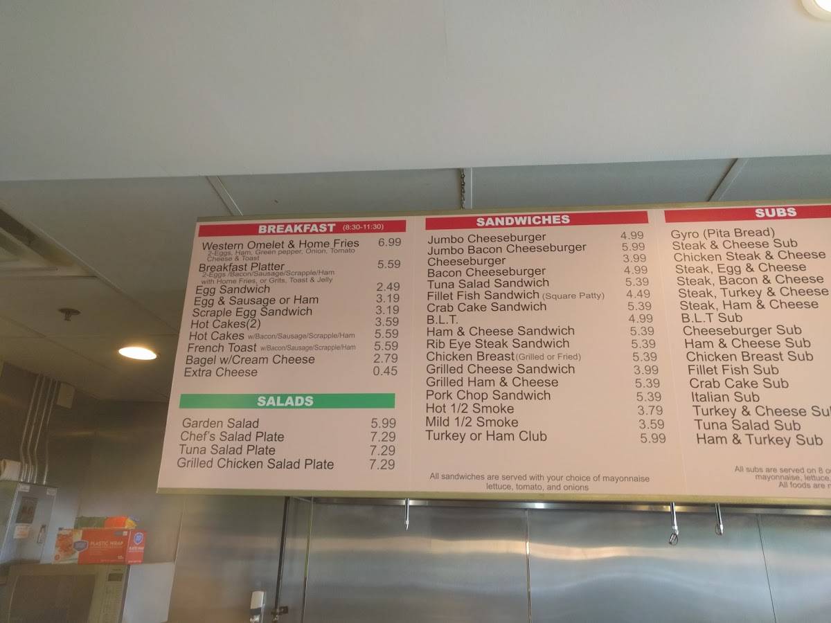 Menu at Sunny's Seafood & Deli restaurant, Woodbridge