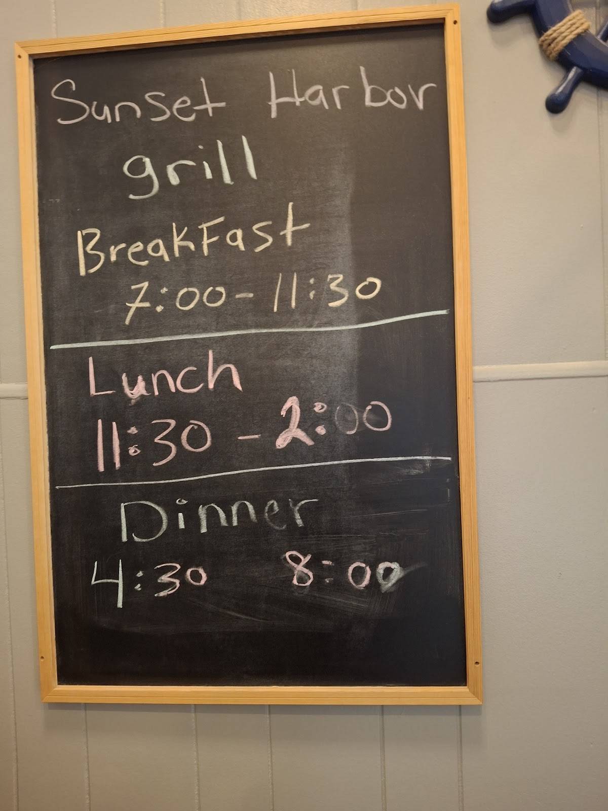 Menu at Sunset Harbor Grill BBQ, Ephraim