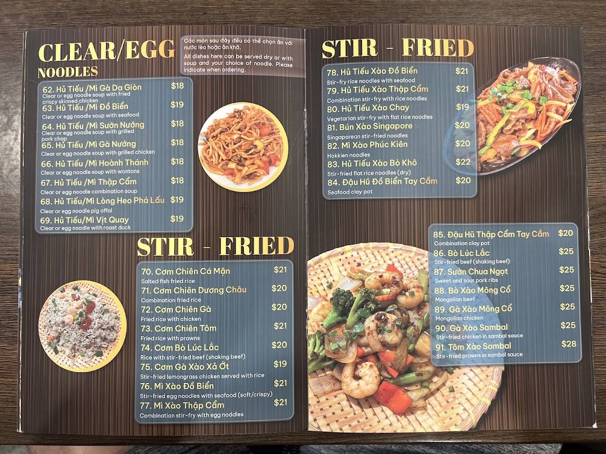 Menu at Sunshine Bar & Grill, Inala