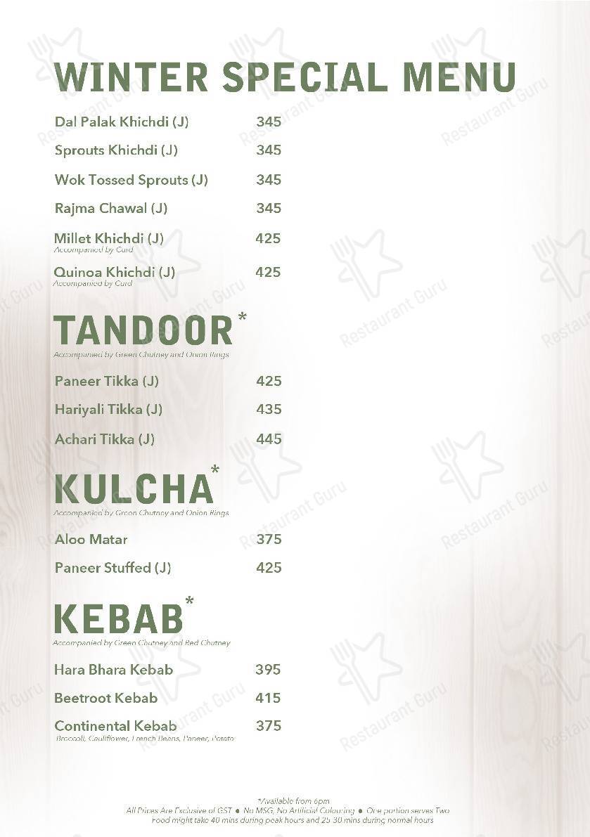 Menu at Nomads, Surat