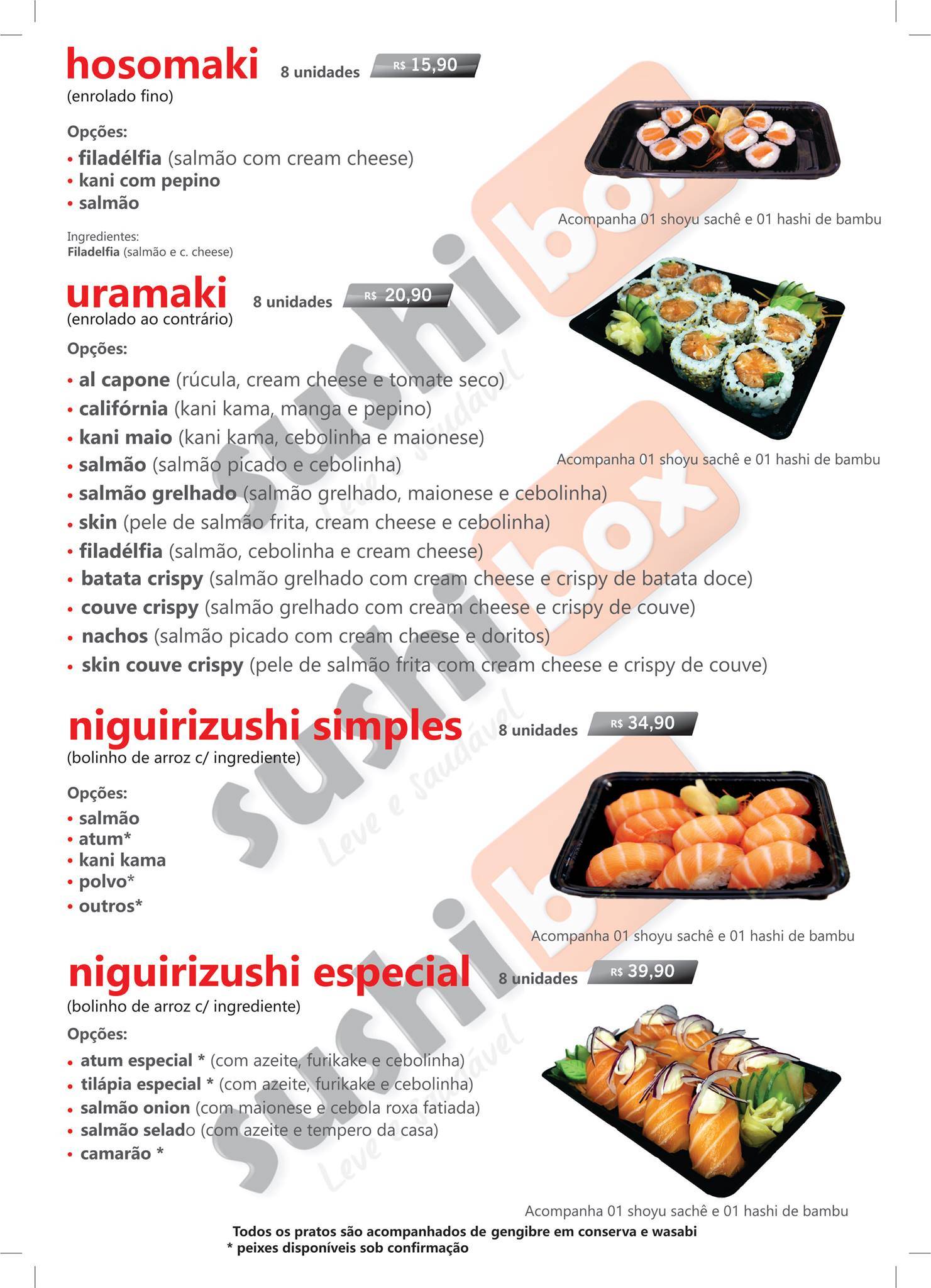 Menu em Sushi Box restaurante, Cuiabá, Av. Jose Monteiro de Figueiredo