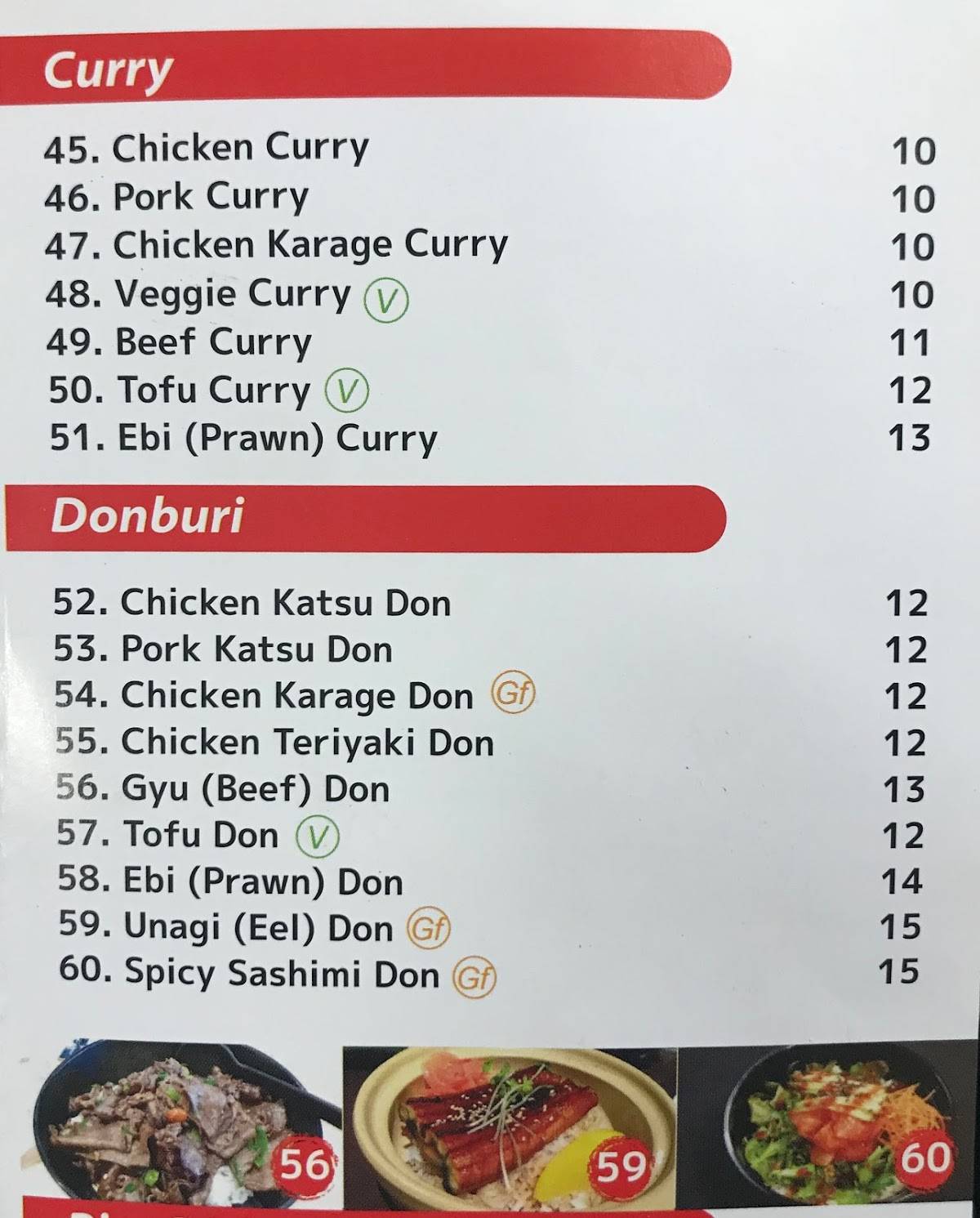 Menu at Sushi Maho restaurant, The Gap
