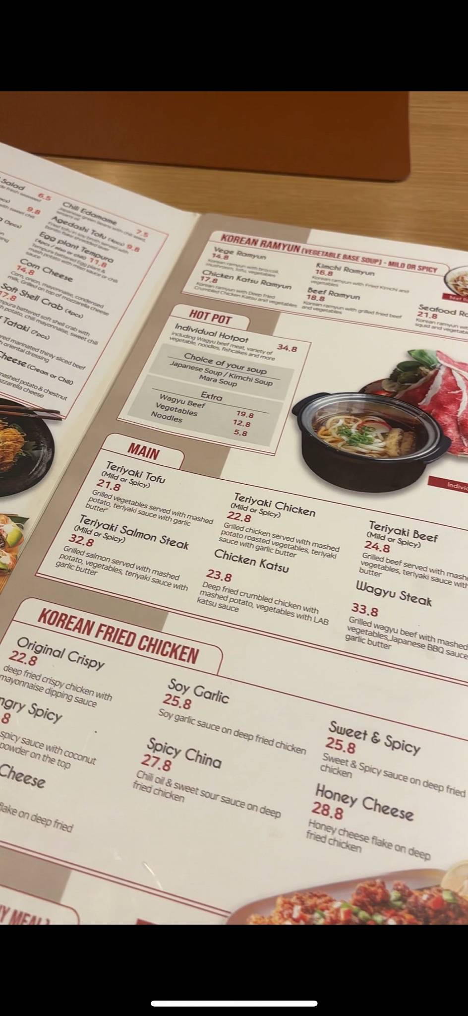 Menu at Sushi lab restaurant, Belmore
