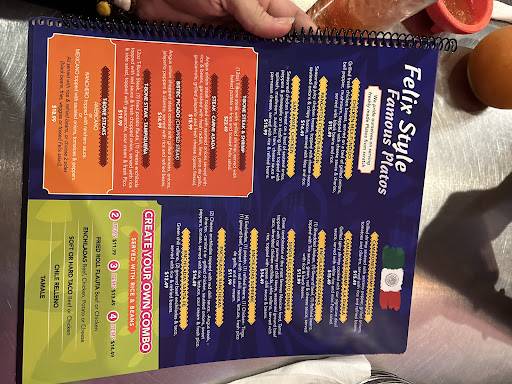 Menu at TACO FELIX 2 restaurant, Southaven