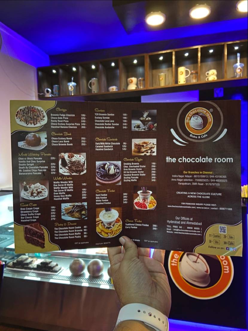 Menu at THE CHOCOLATE ROOM - ADYAR, Chennai