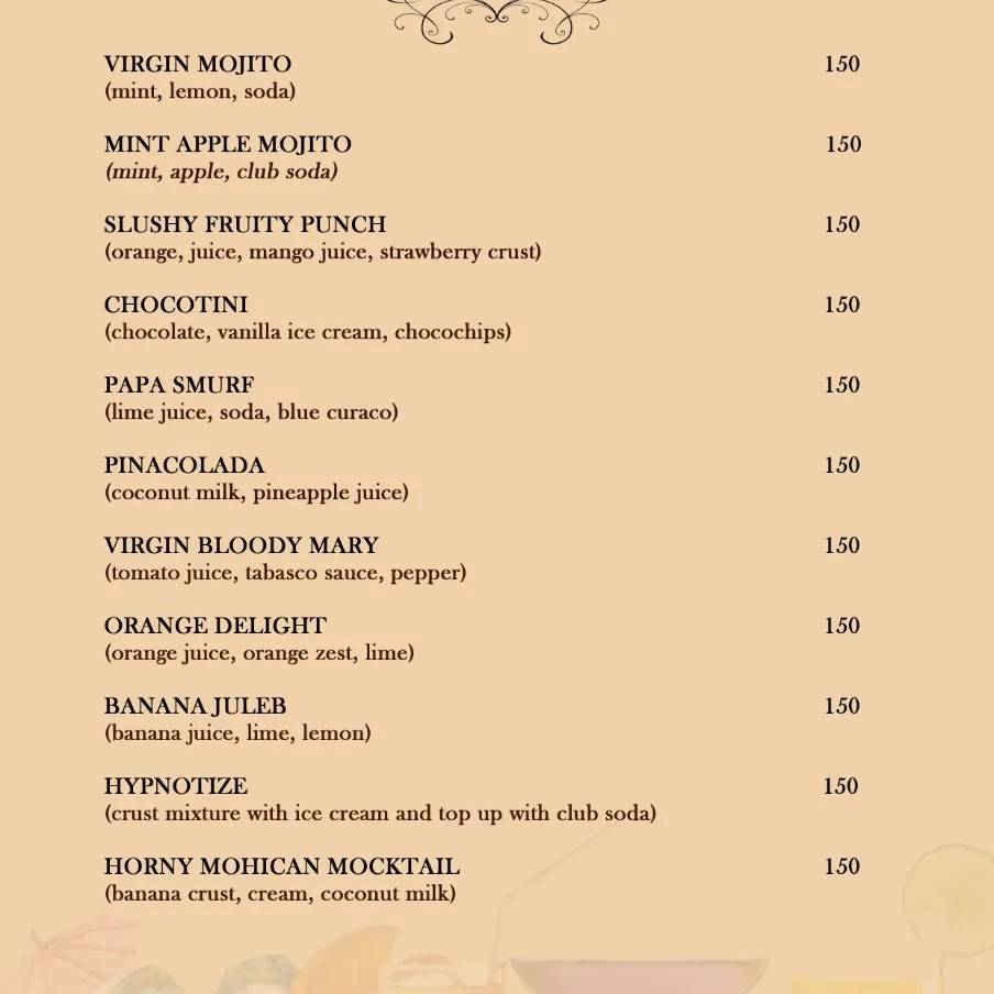 Menu at THE WHOO restaurant & HOMESTAY, Shillong