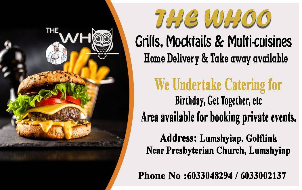Menu at THE WHOO restaurant & HOMESTAY, Shillong