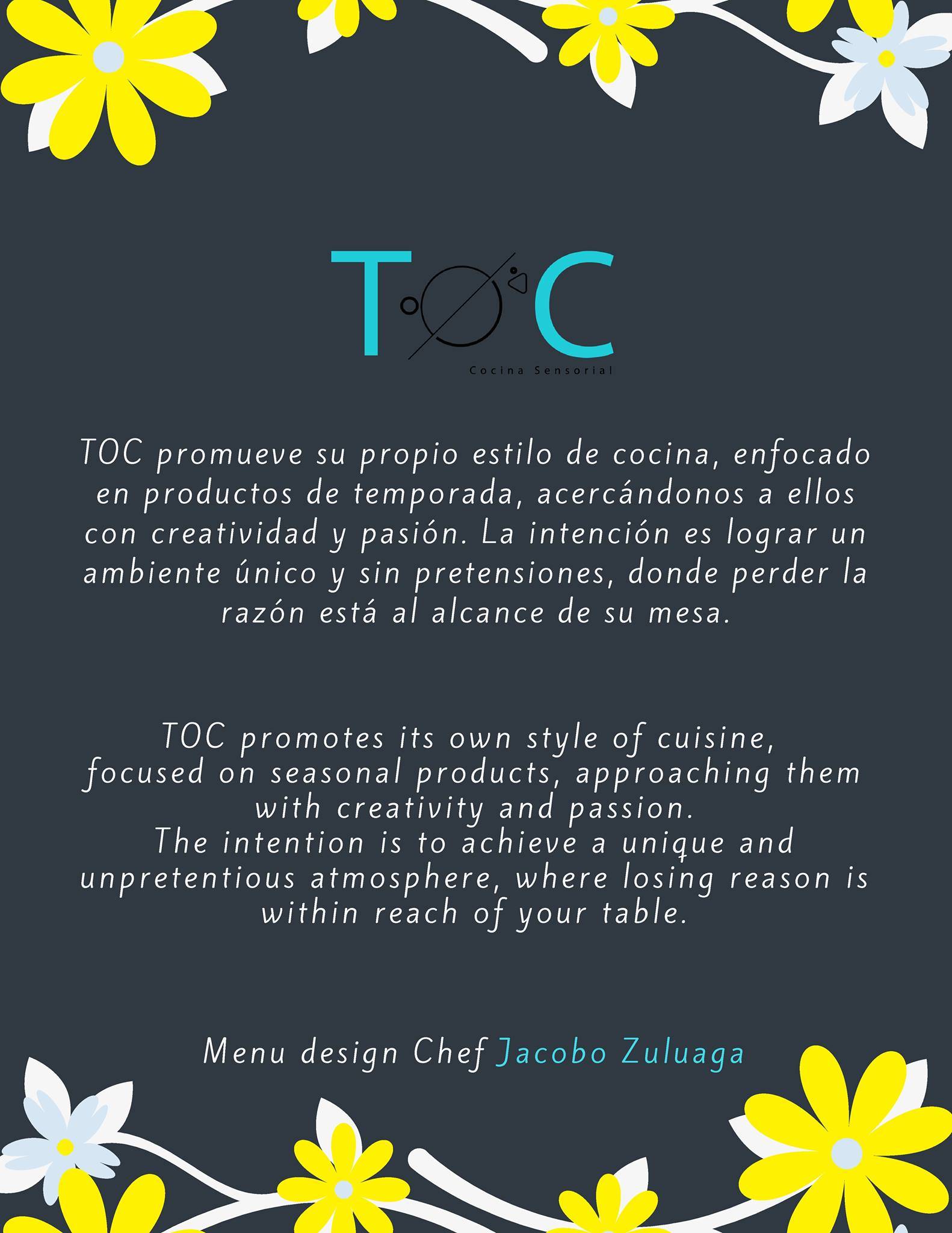 Menu at TOC Beach Bar & Restaurant, Punta Cana