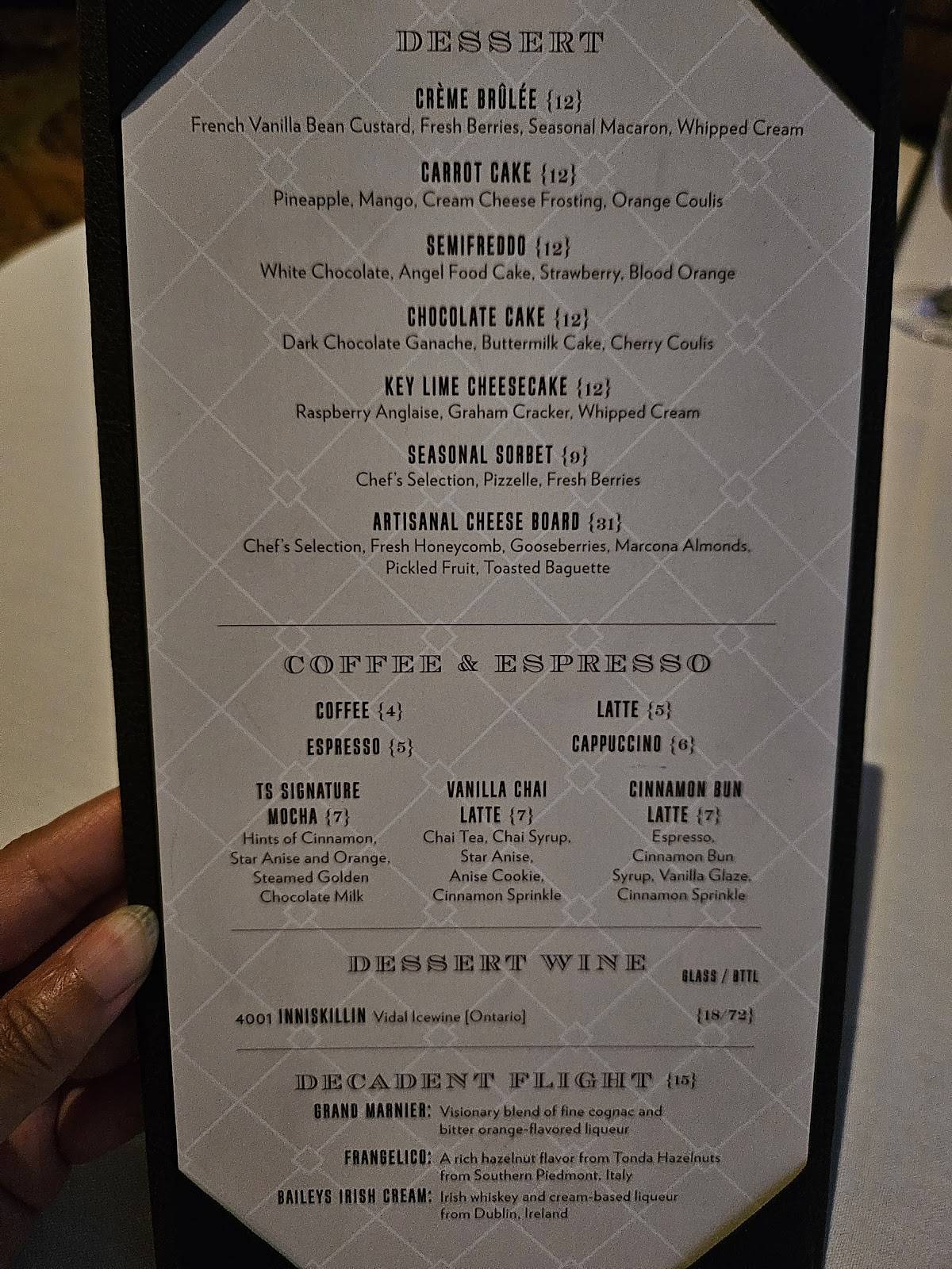 Menu at TS Steakhouse, Verona, Patrick Rd