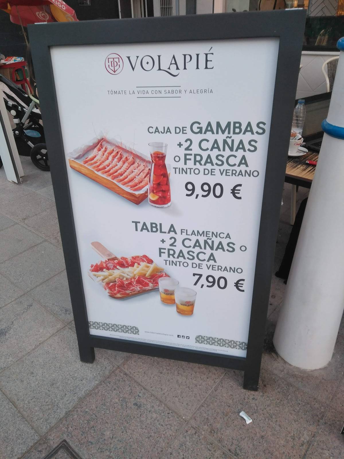 Carta del restaurante Taberna del Volapié, Torre del Mar