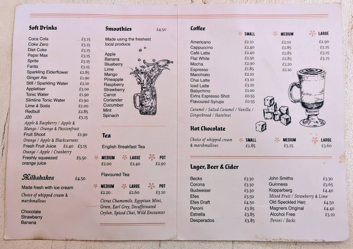 Menu at Tablez Cafe Bistro, Sleaford
