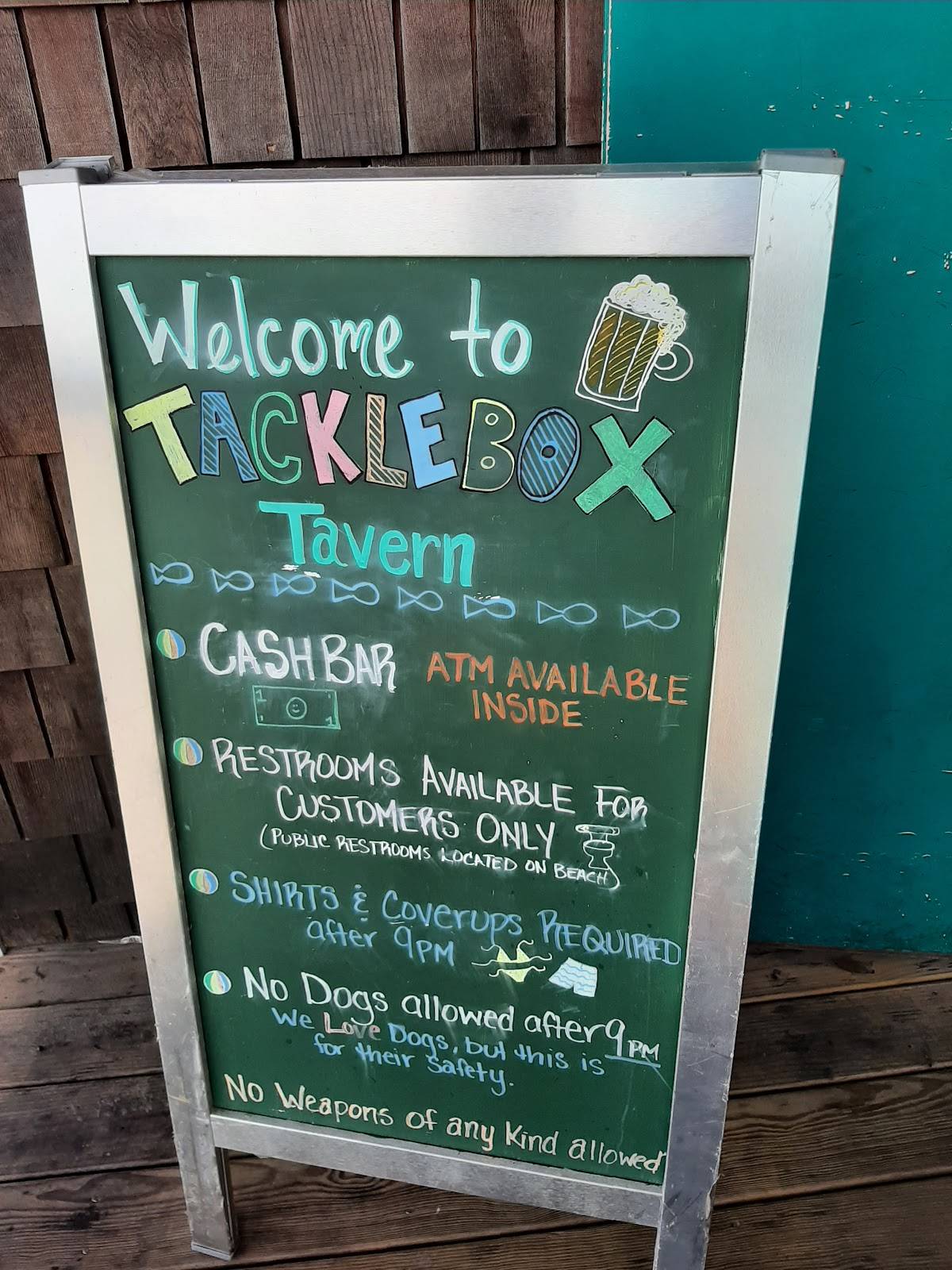 Menu at Tackle Box Tavern pub & bar, Atlantic Beach