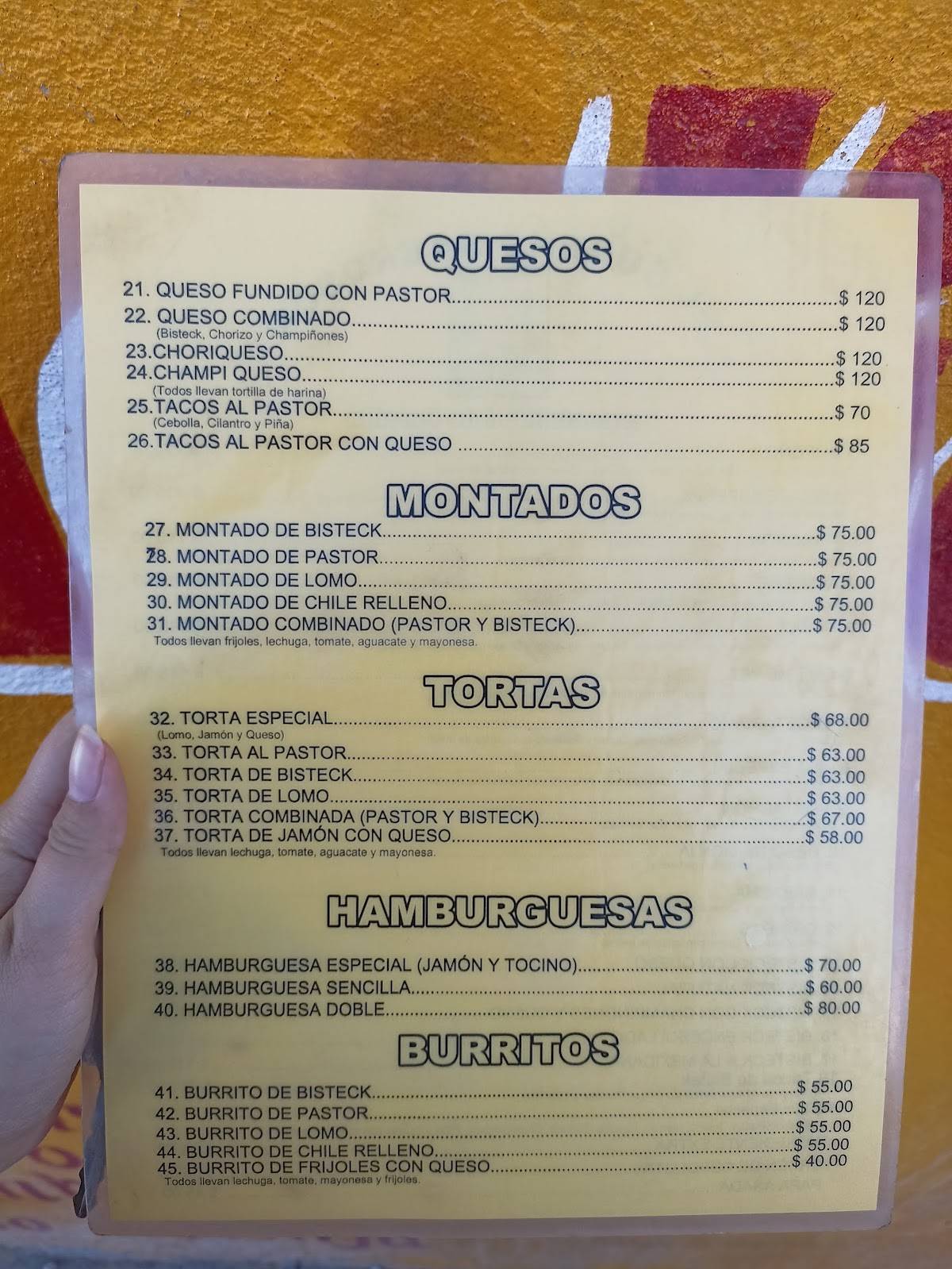 Carta del restaurante Tacos El Sureño Sabrosón, Chihuahua, N. 14902 903_27
