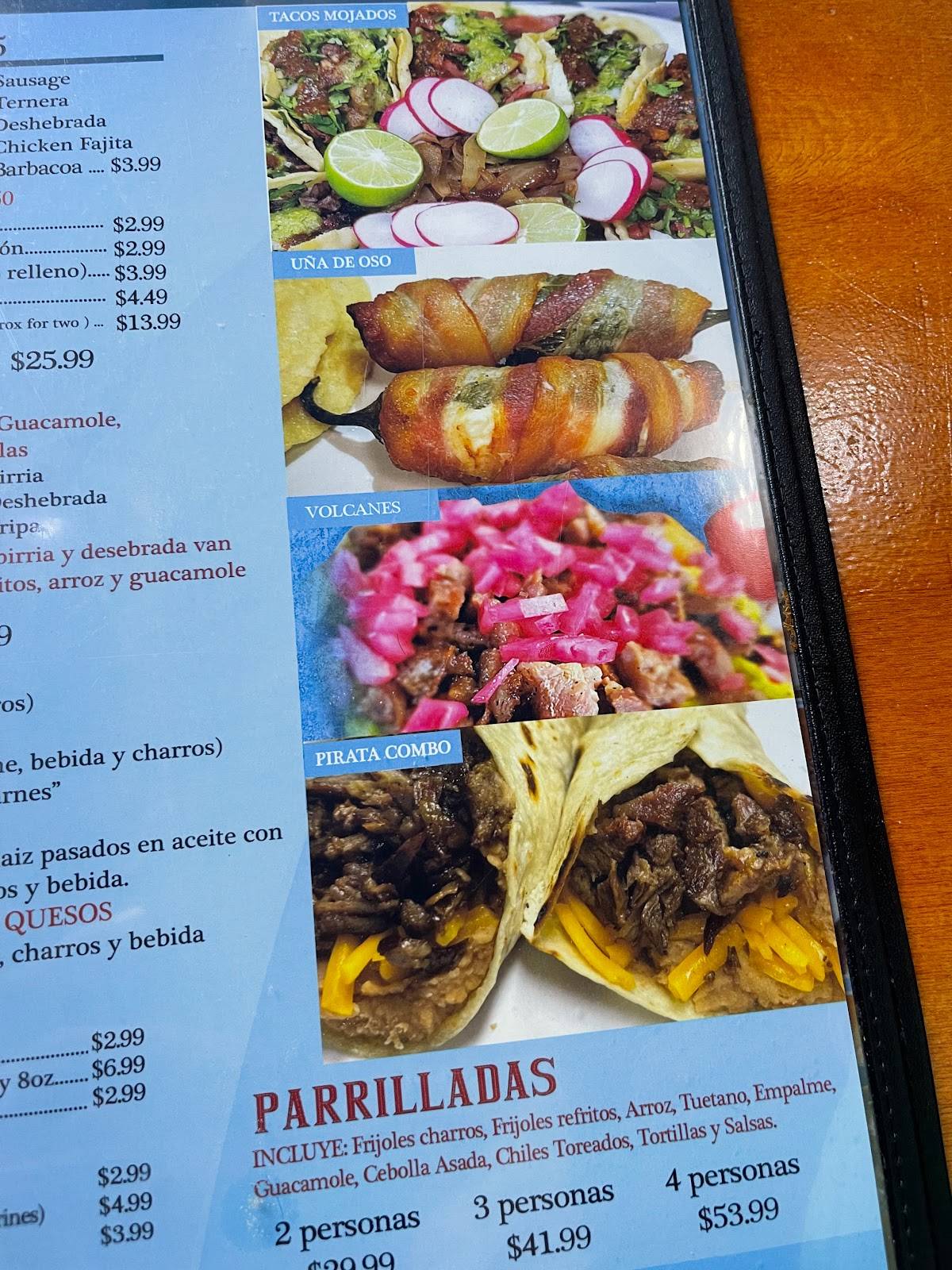 Menu at Tacos Kissi Restaurant, Laredo, E Del Mar Blvd Suite 110B