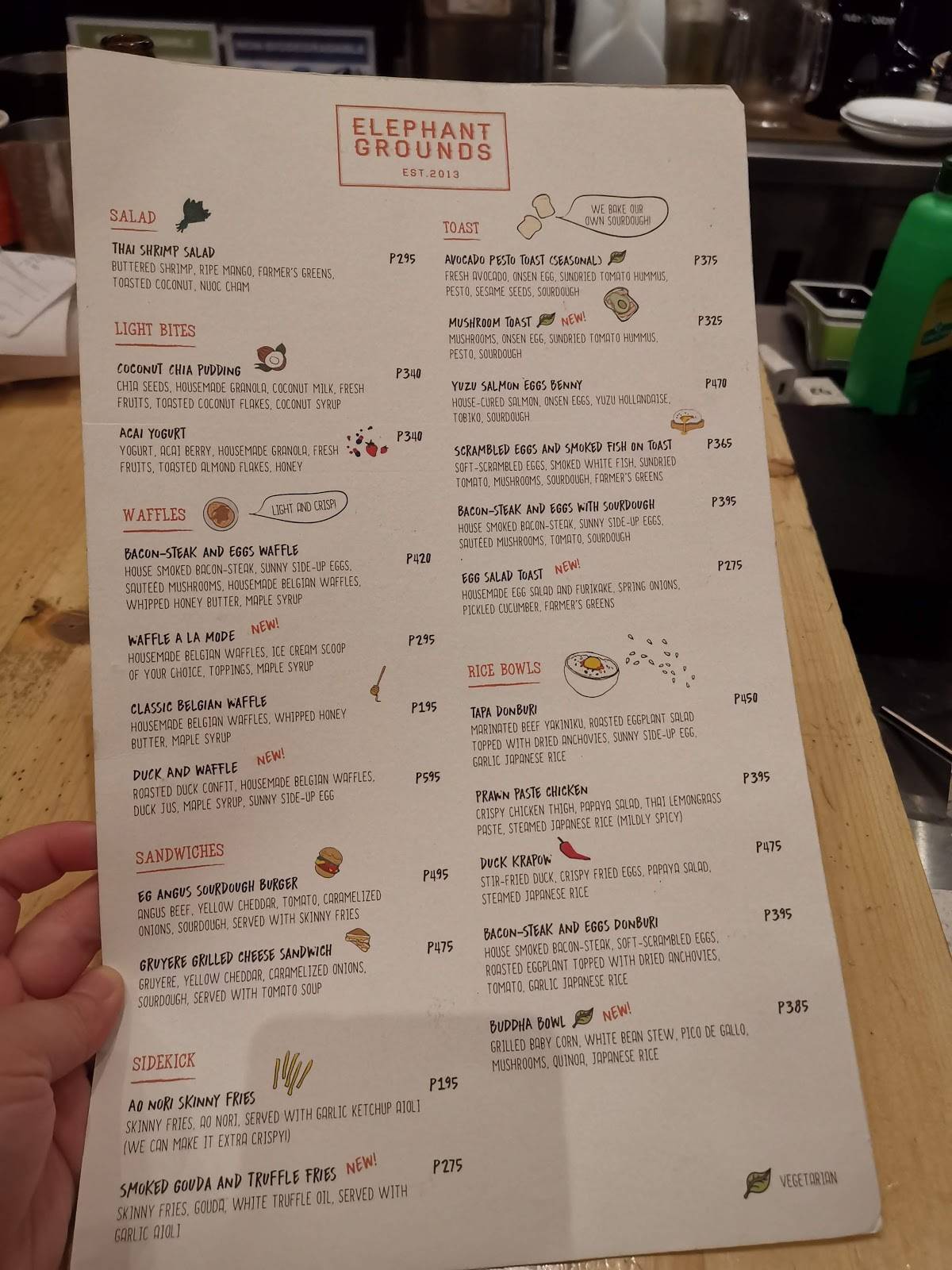 Menu at Elephant Grounds Manila - BGC cafe, Taguig