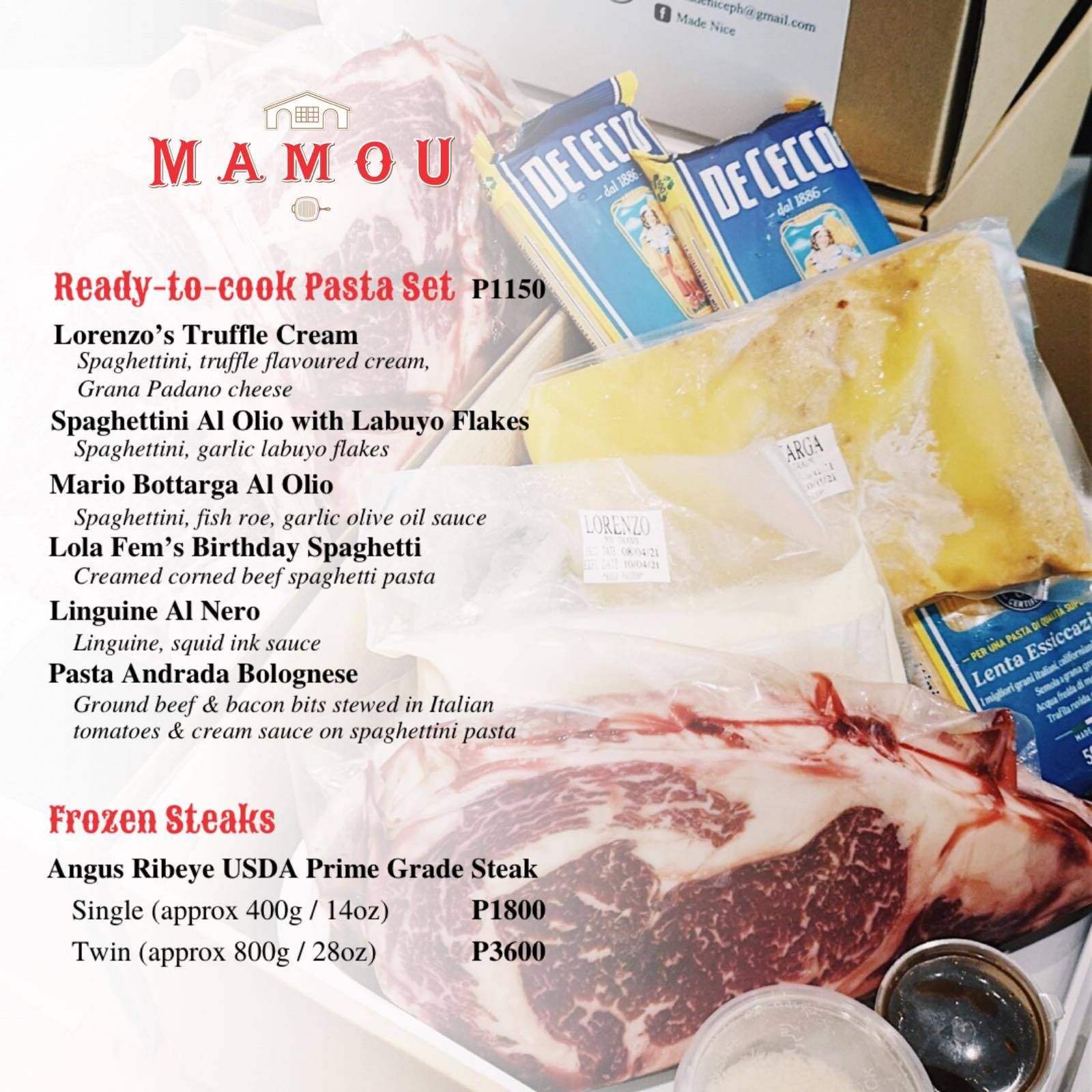 Menu at Mamou - A Home Kitchen steakhouse, Taguig, Mcarthur Avenue ...