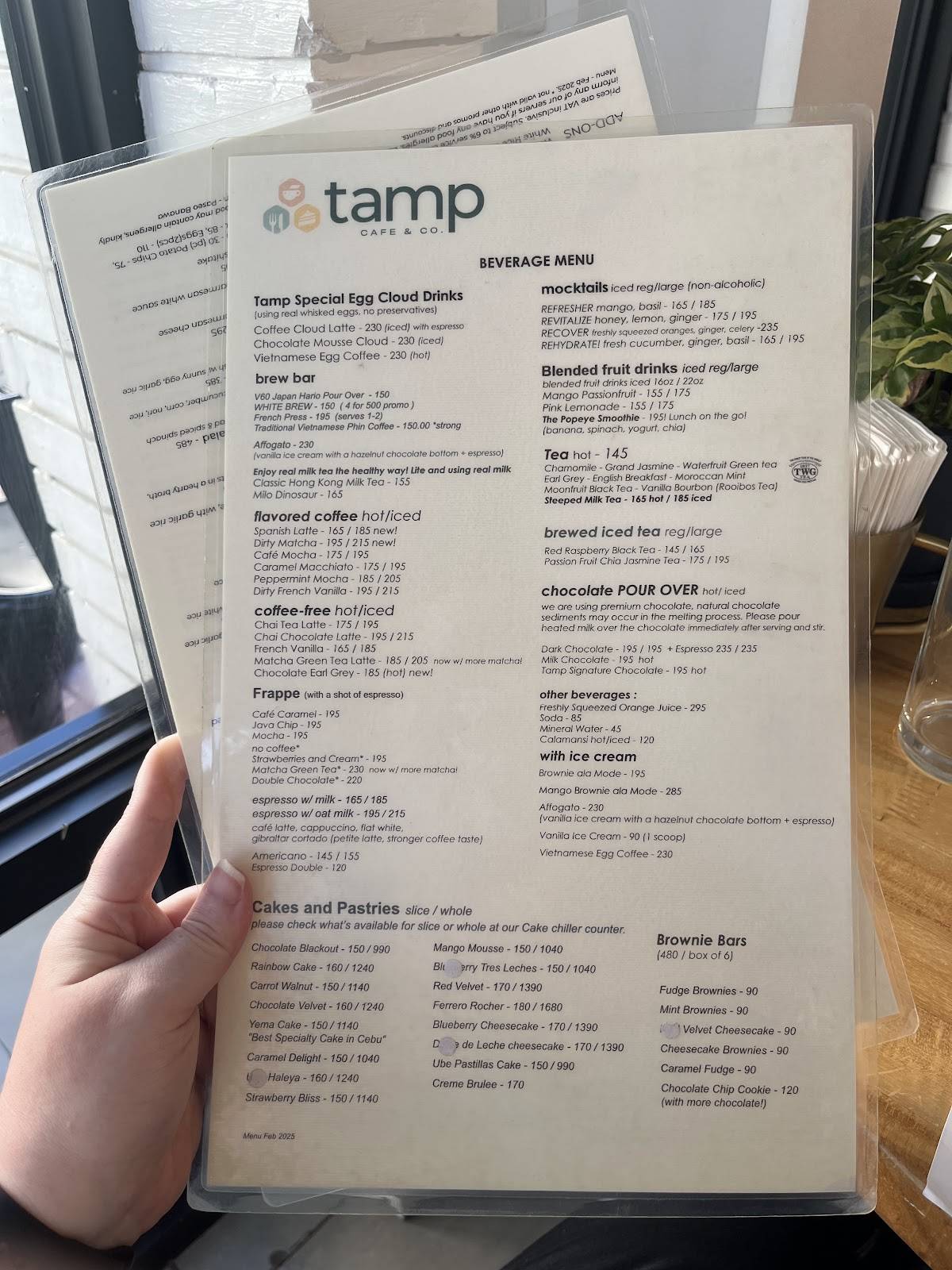 Menu at Tamp Cafe & Co. KASAMBAGAN, Cebu City, 12 President Aguinaldo ...
