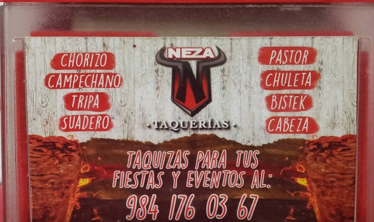 Carta del restaurante Taquerias Neza, Cancún, López Portillo LB