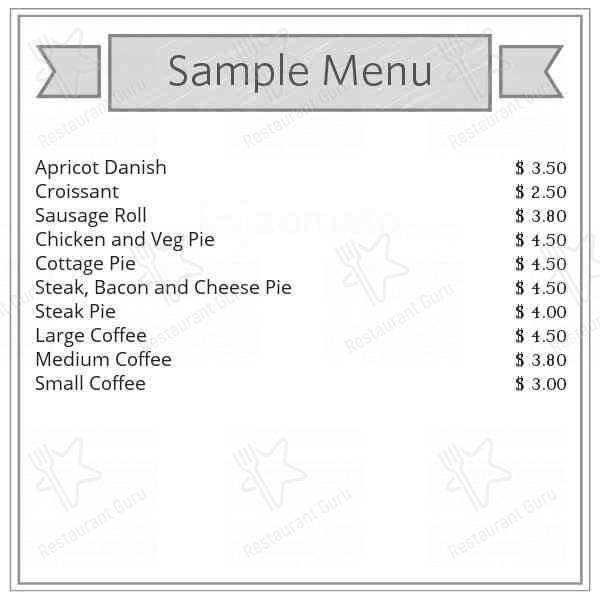 Menu at Taste De France Bakery & Cafe, Salisbury