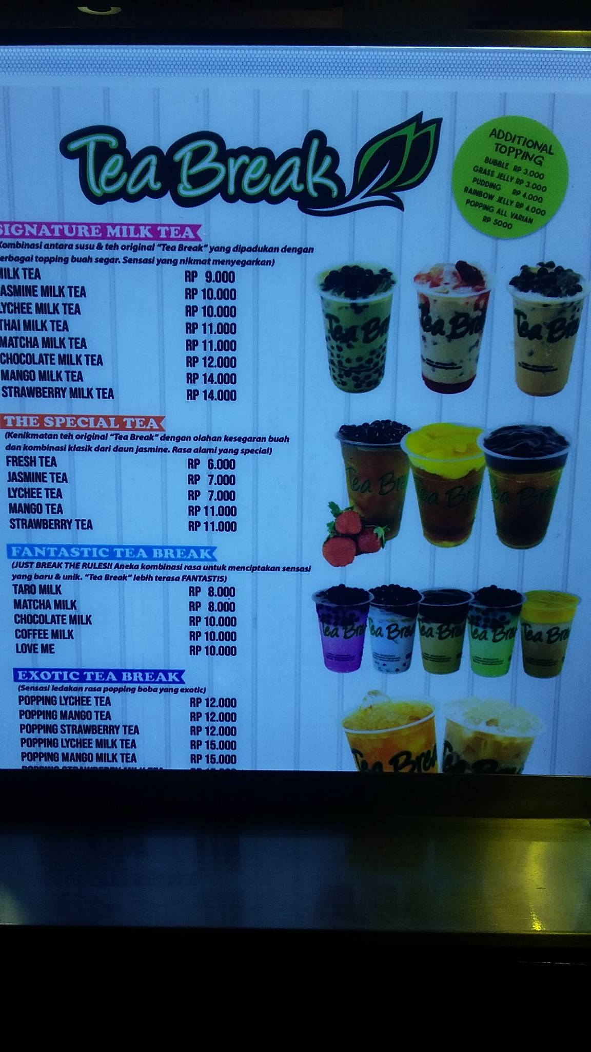 Carta de Tea Break - Royal Plaza, Surabaya