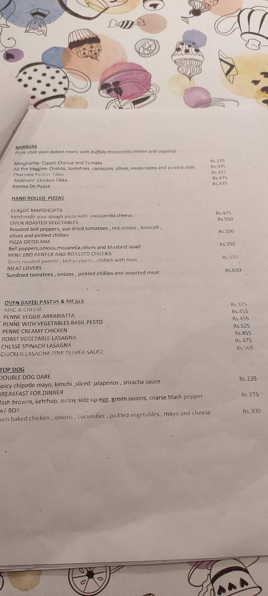 Menu at Teaspoon Cafe, Chandigarh