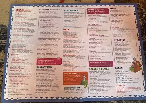 Menu at Teatro Lounge pub & bar, Clevedon