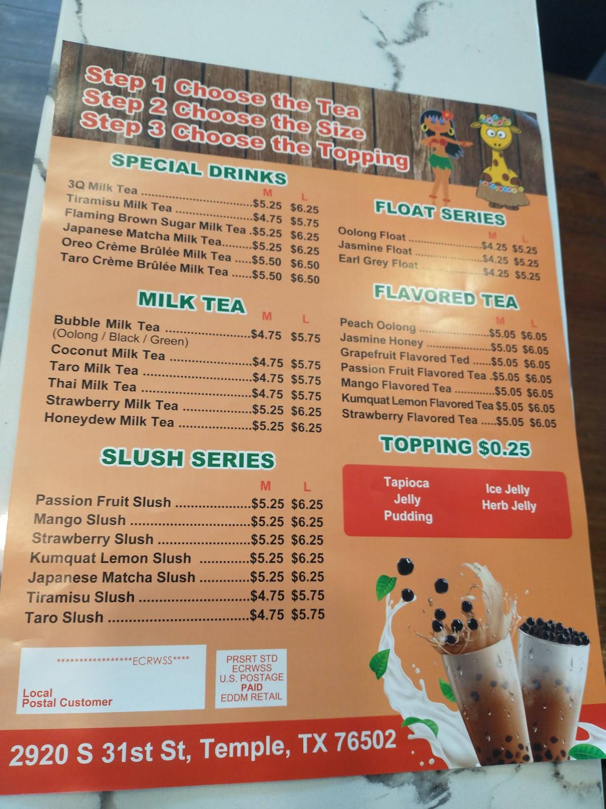 Menu at King Noodle Asian Restaurant, Temple