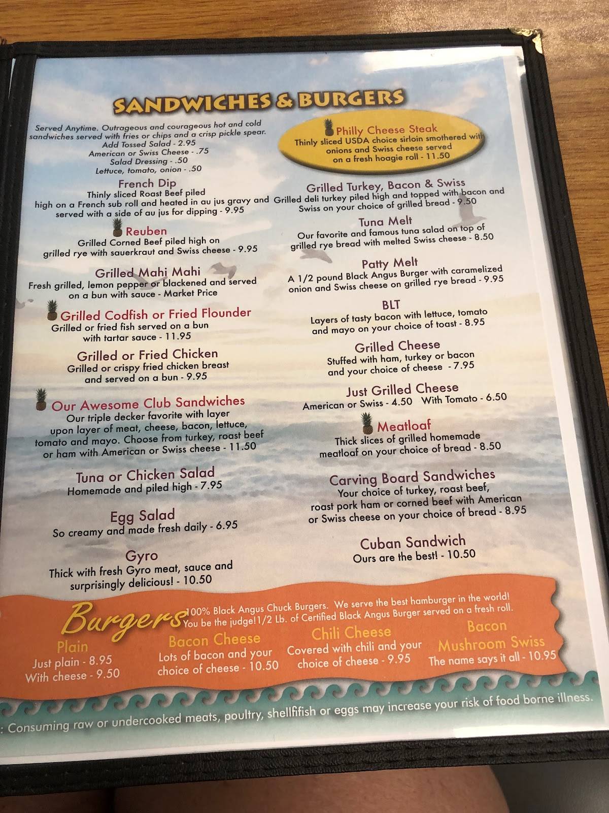 Menu at That Little Restaurant, Melbourne