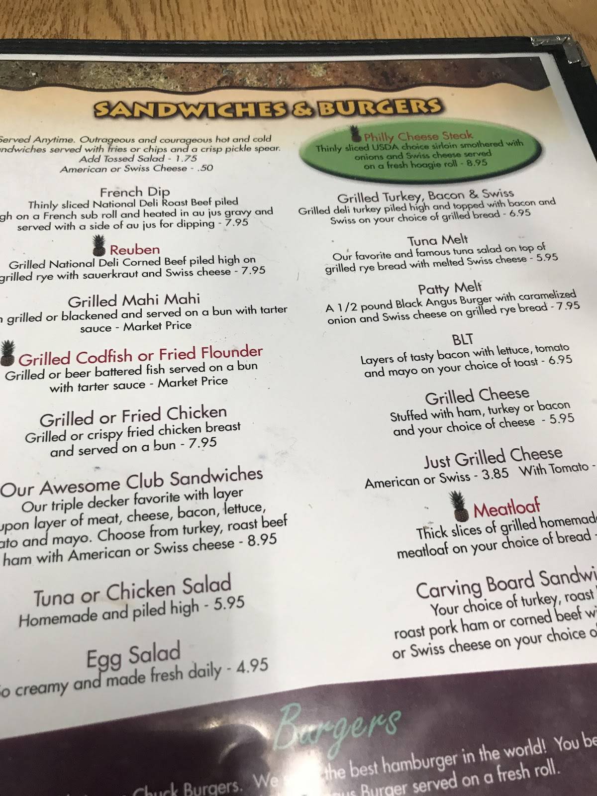 Menu at That Little Restaurant, Melbourne
