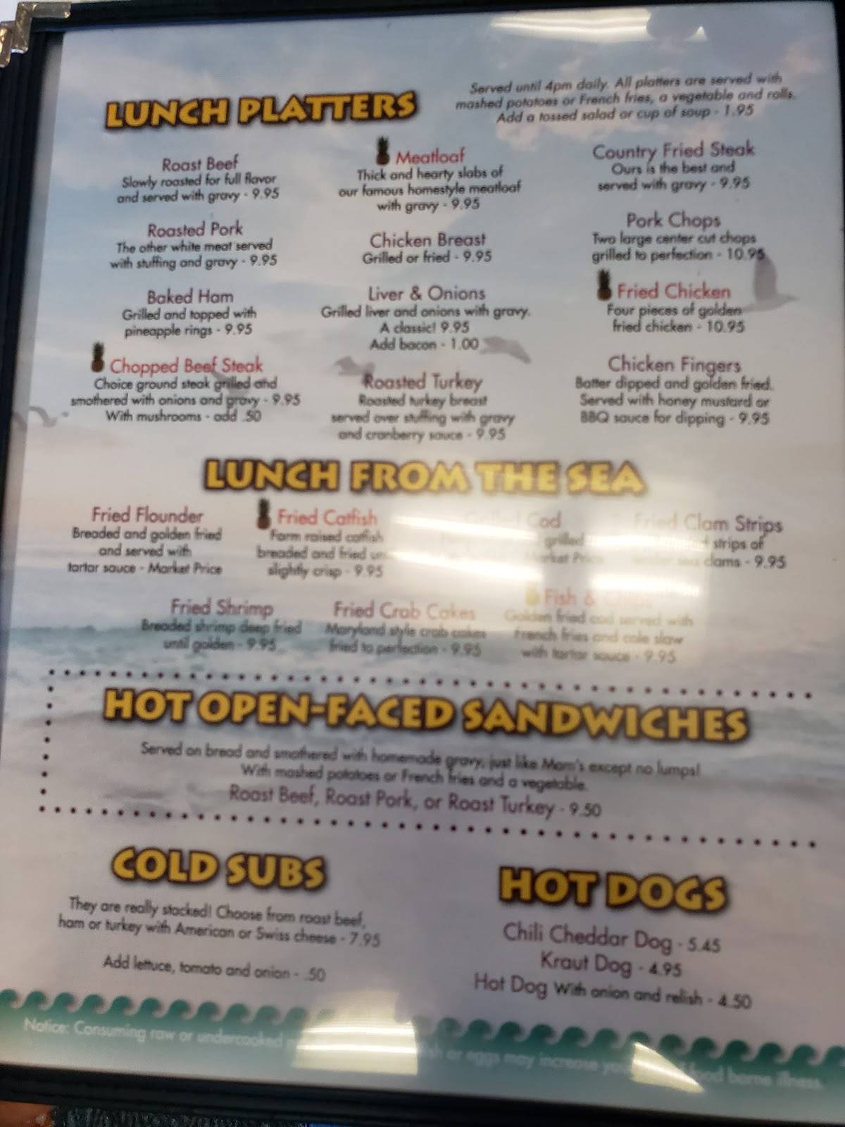 Menu at That Little Restaurant, Melbourne