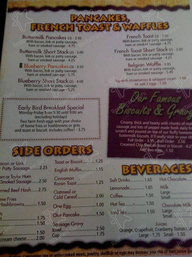 Menu at That Little Restaurant, Melbourne