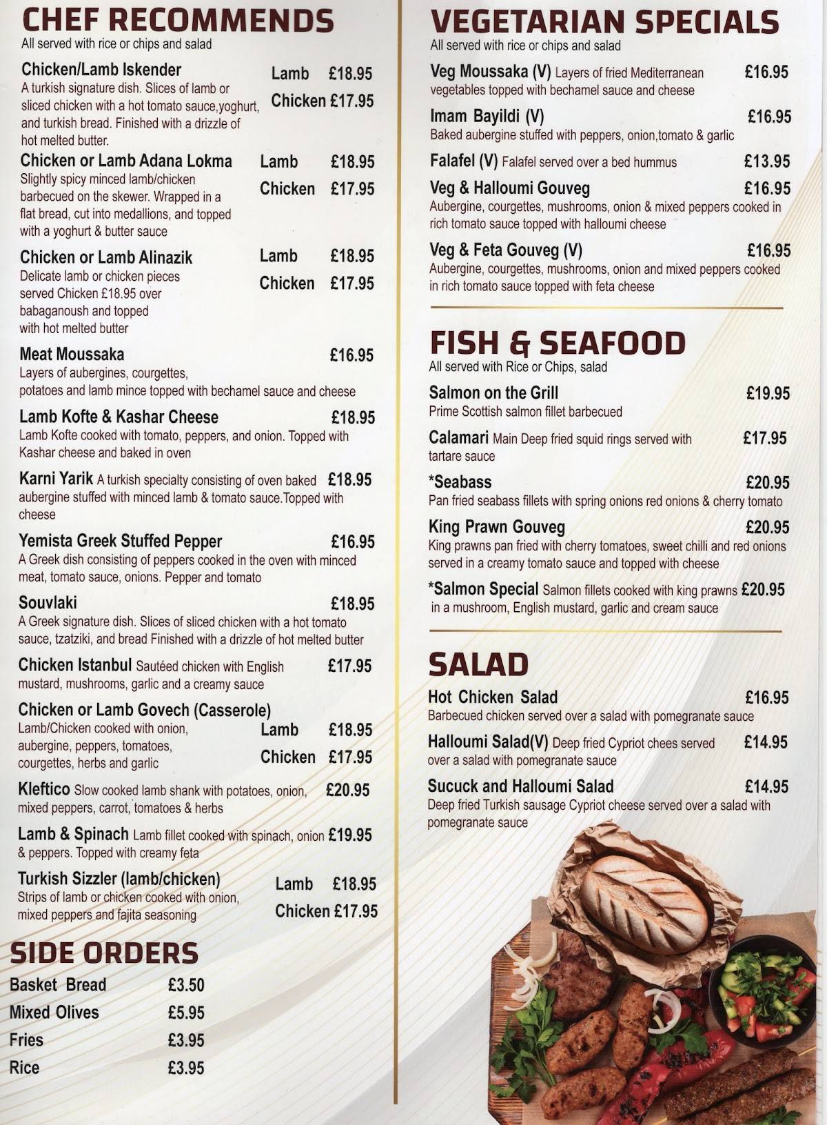 Menu at The Agora Restaurant, Harrogate