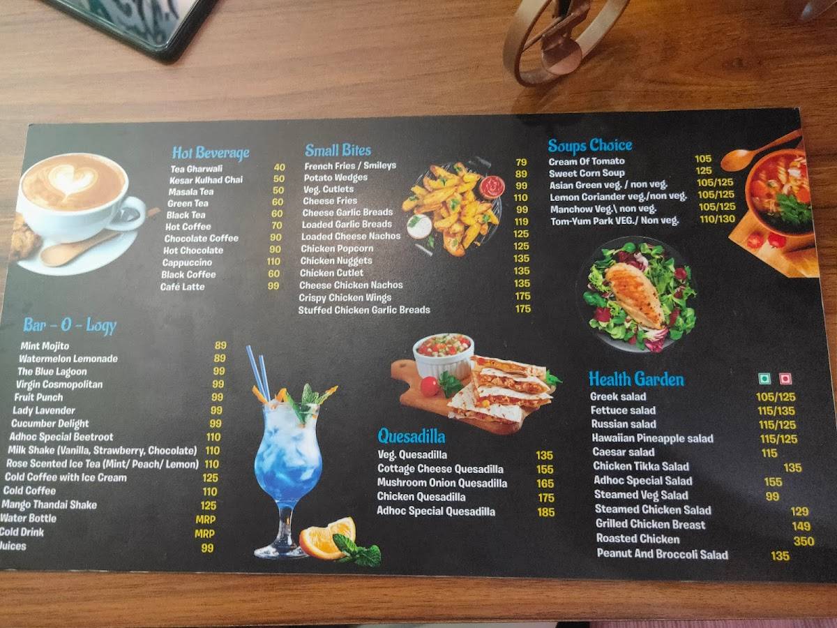 Menu at The Adhoc House, Rohtak, Rohtak