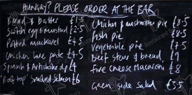 Menu at The Albert pub & bar, London, 11 Princess Rd