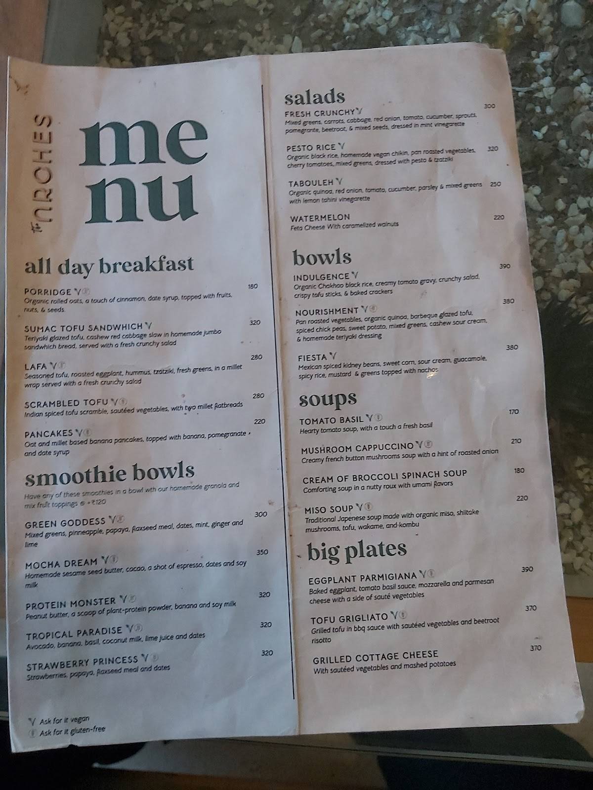 Menu at The Arches Cafe & Bakery, Rishikesh