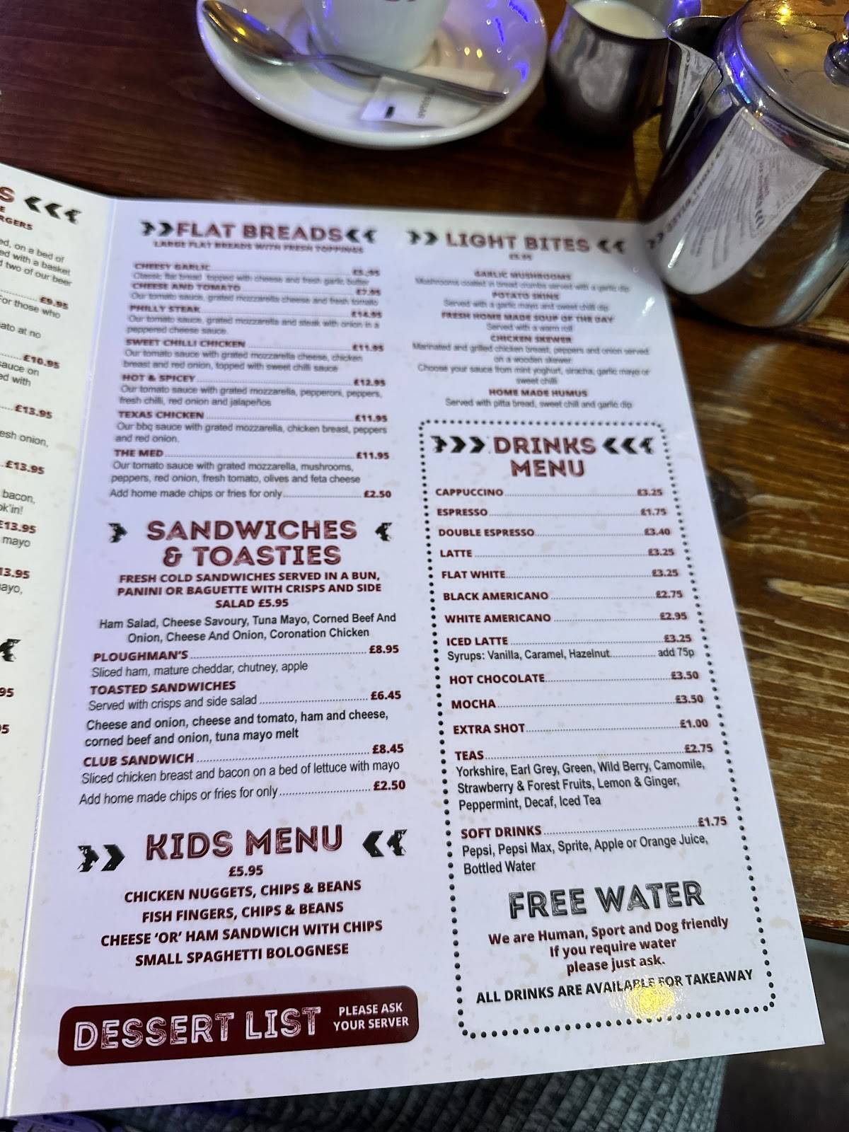 Menu at The Armoury pub & bar, Seaham
