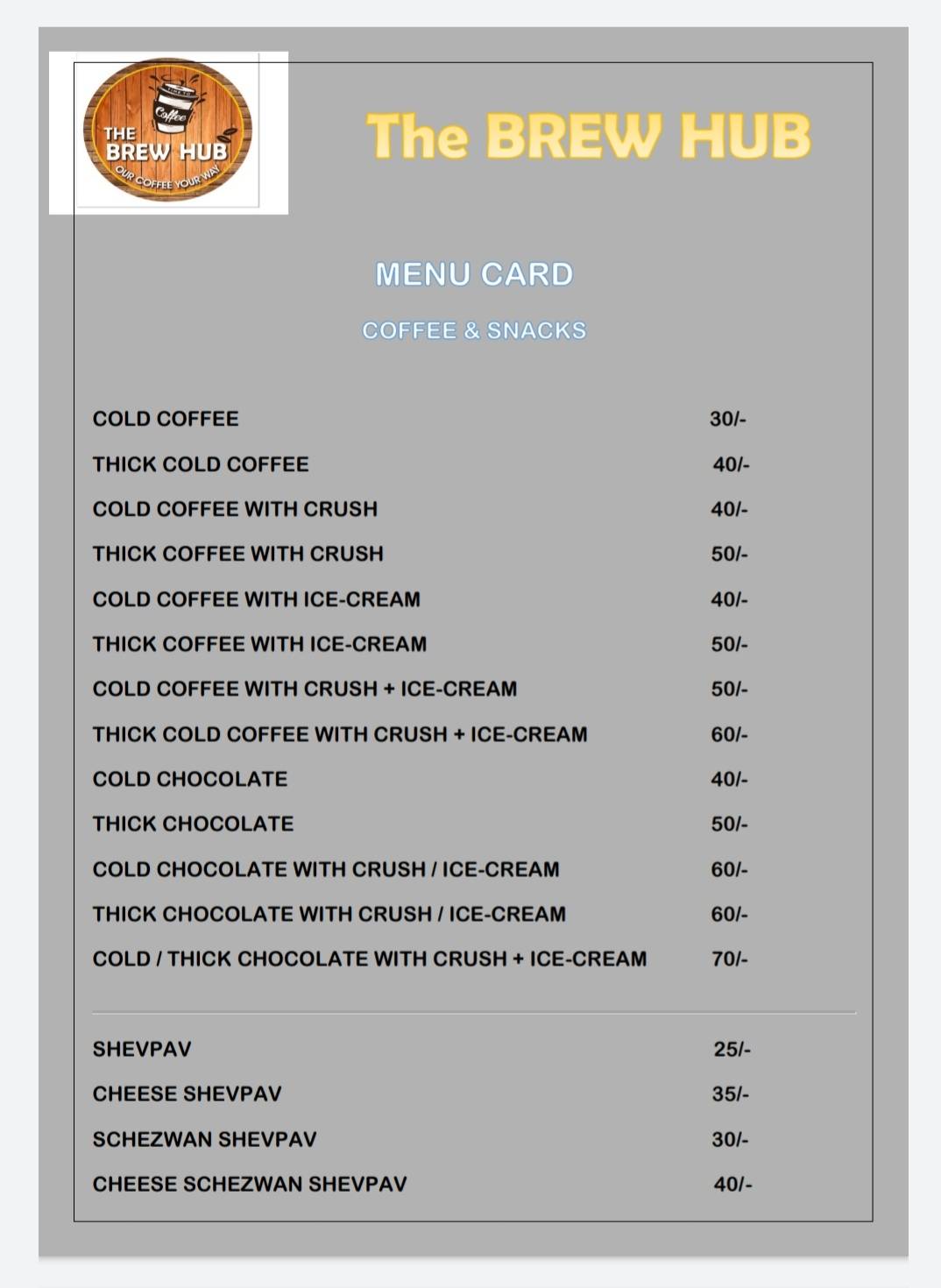 Menu at Sk’s The BREW HUB, Pune