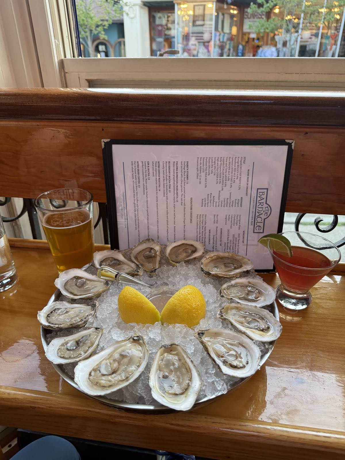 Menu at The Barnacle, Bar Harbor