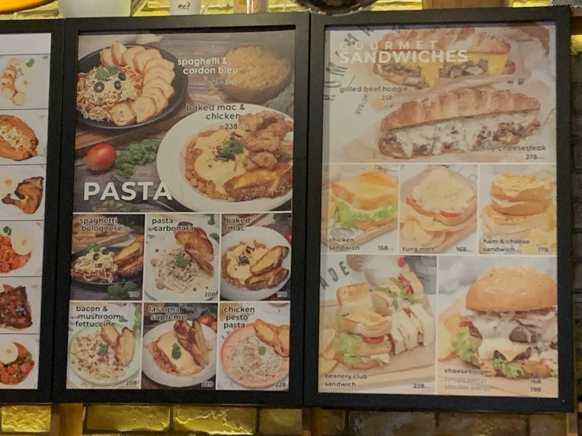 Menu at The Beanery cafe, City of Balanga, MGGJ+GG9