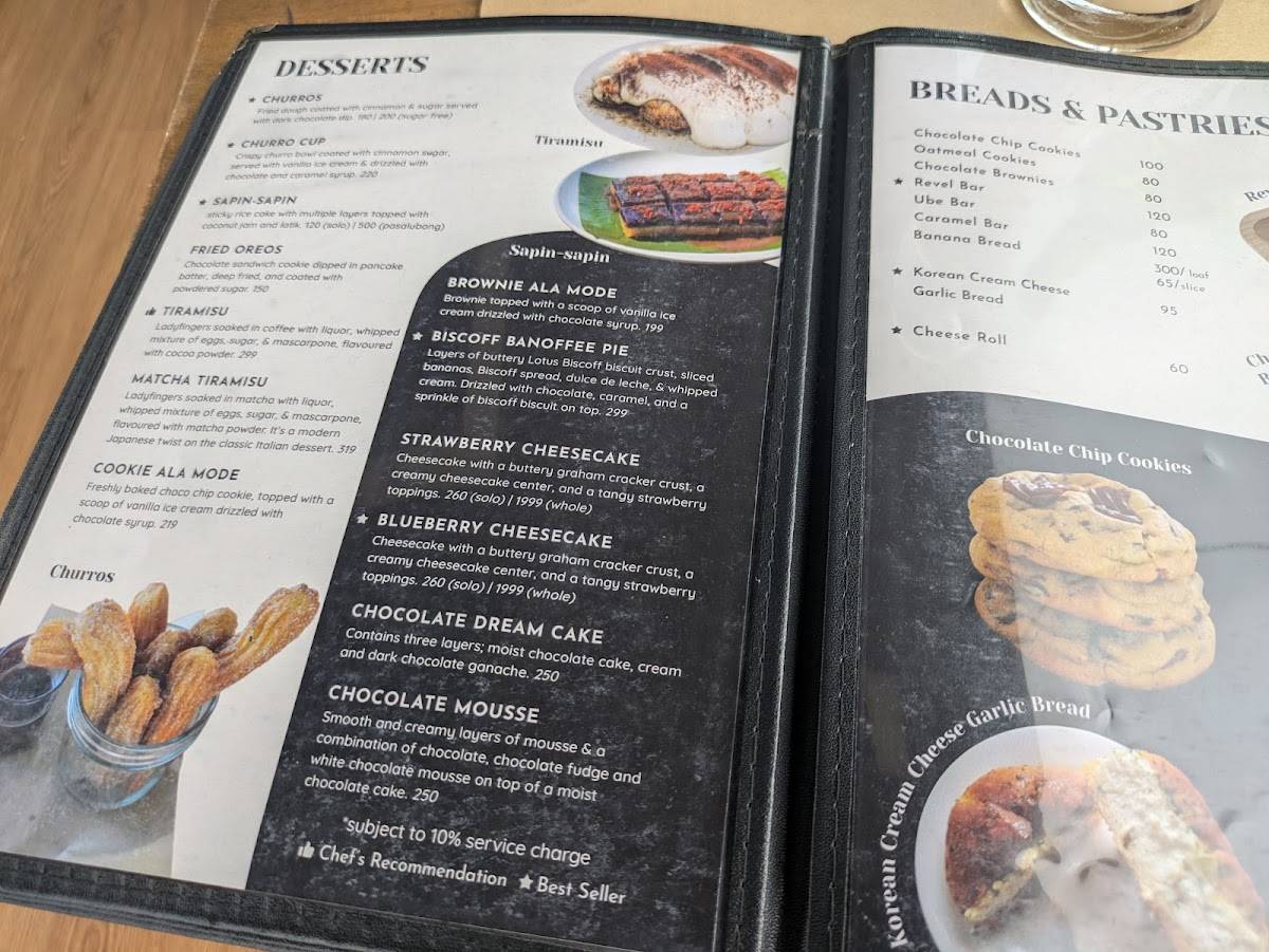 Menu at The Bistro Rooftop by LeBlanc restaurant, Pasig