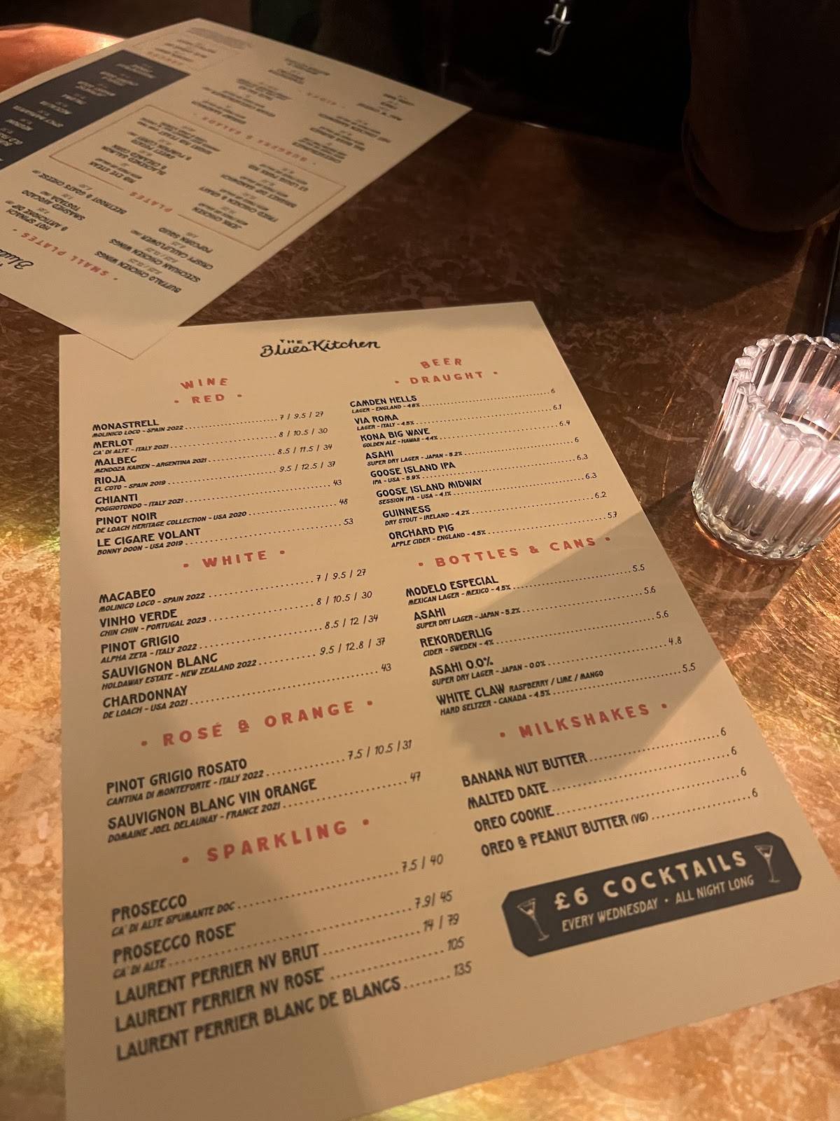 Menu at The Blues Kitchen Manchester BBQ, Manchester