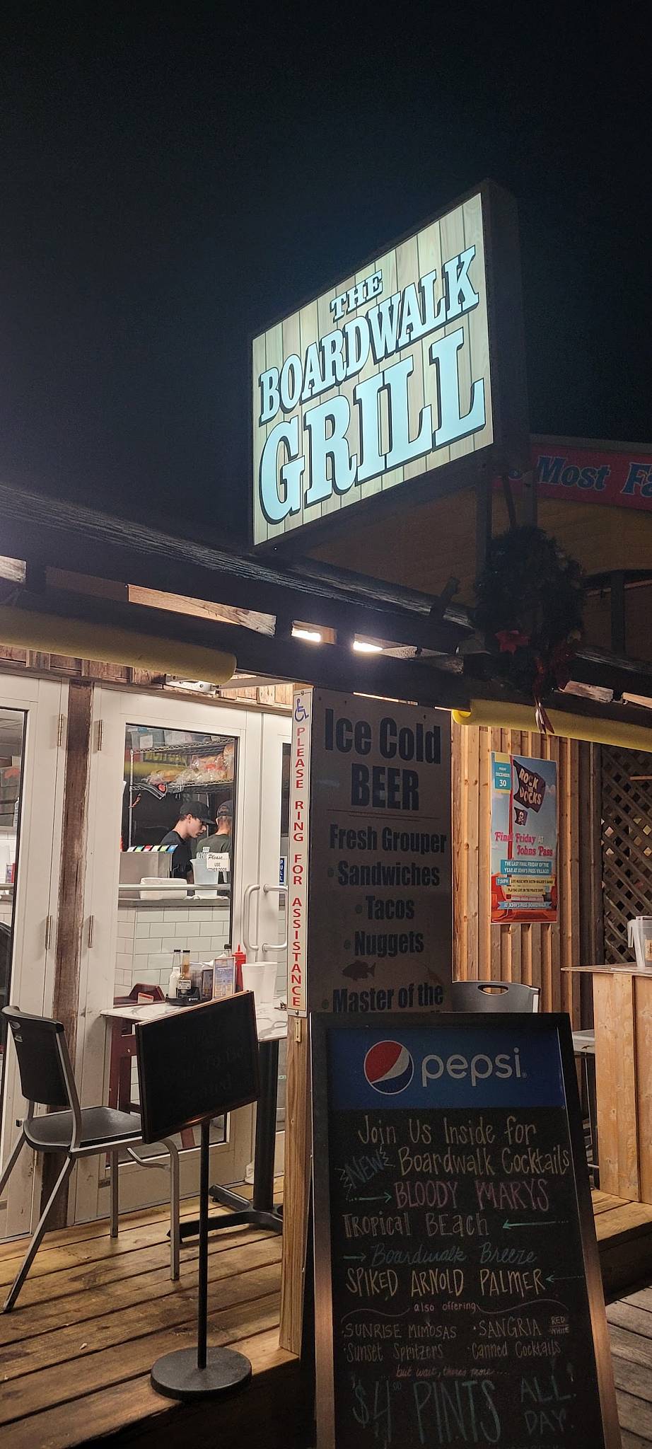 Menu at The Boardwalk Grill restaurant, Madeira Beach, 204 johns pass ...